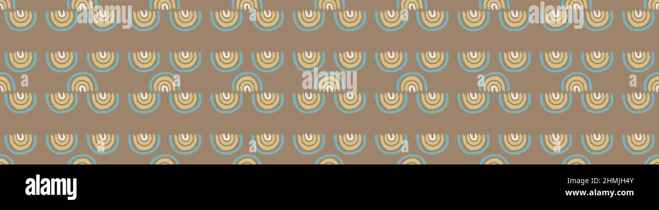 Gender neutral rainbow seamless vector border. Simple whimsical ...