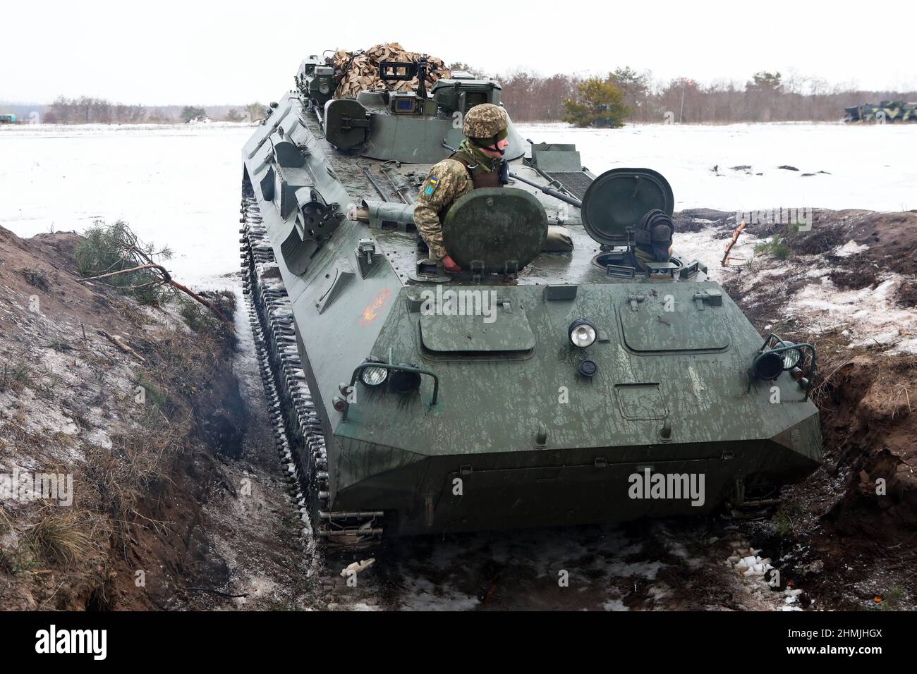 KHARKIV REGION, UKRAINE - FEBRUARY 10, 2022 - The drills of the Ivan ...