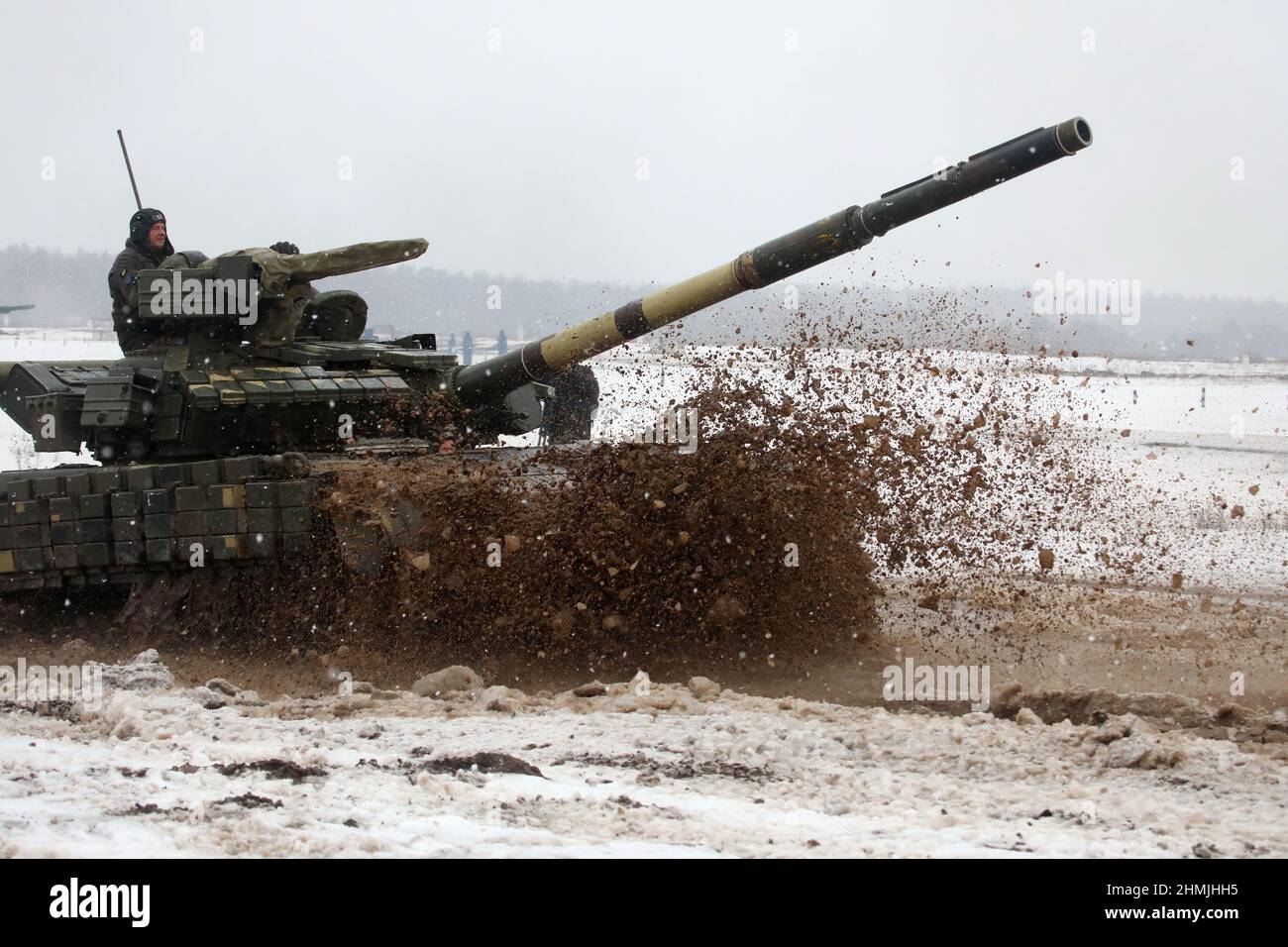 KHARKIV REGION, UKRAINE - FEBRUARY 10, 2022 - The soldiers of the Ivan ...