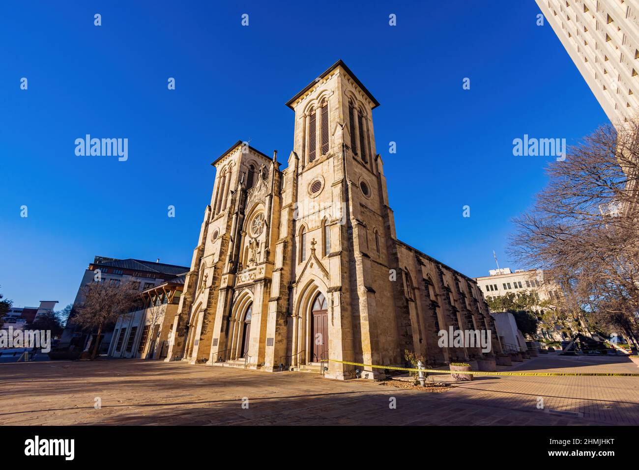 Sunny view of the San Fernando Cathedral at Texas Stock Photo - Alamy