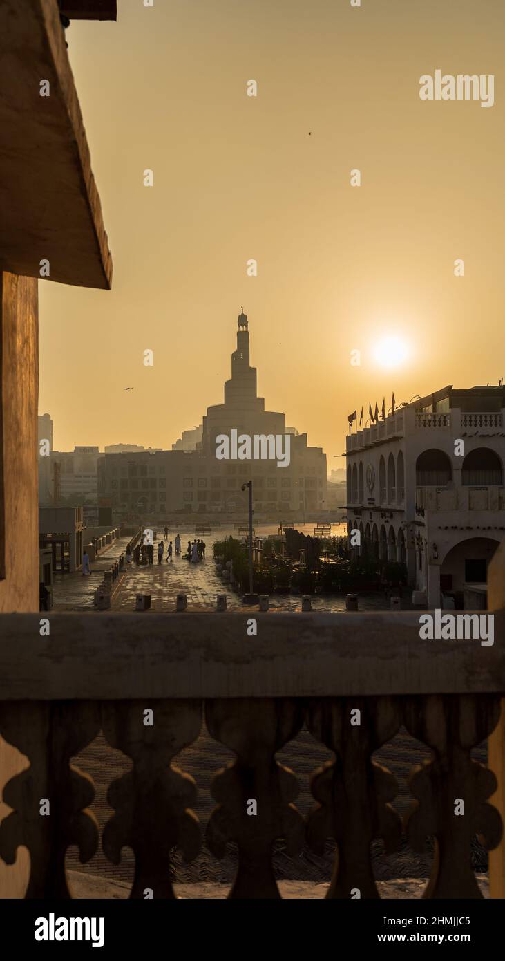one of Historic building in Souq Waqif (traditional market)of Doha ...