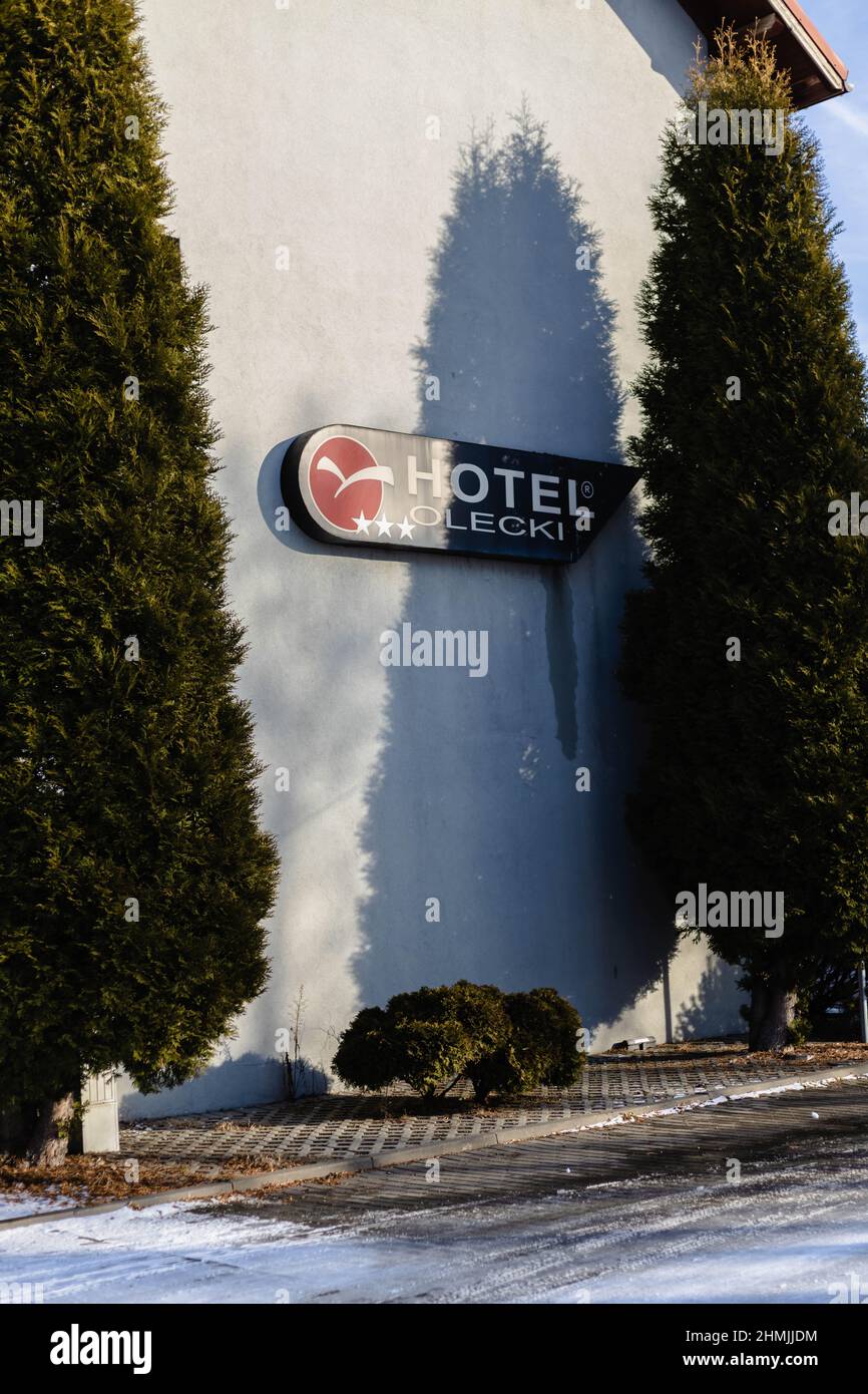 Hotel Olecki in oswiencim in from of Auschwitz Stock Photo - Alamy