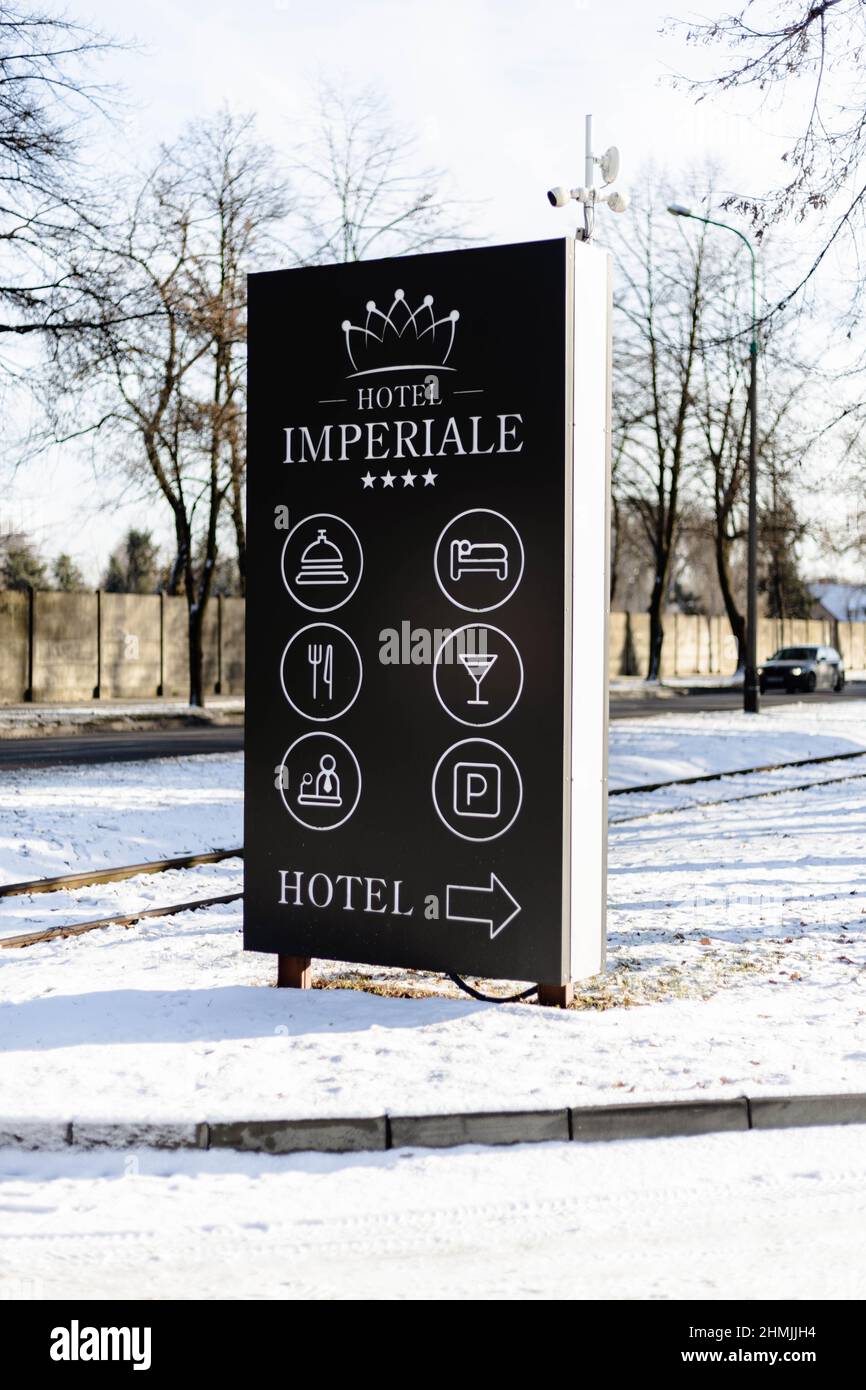 Hotel imperiale sign Stock Photo - Alamy