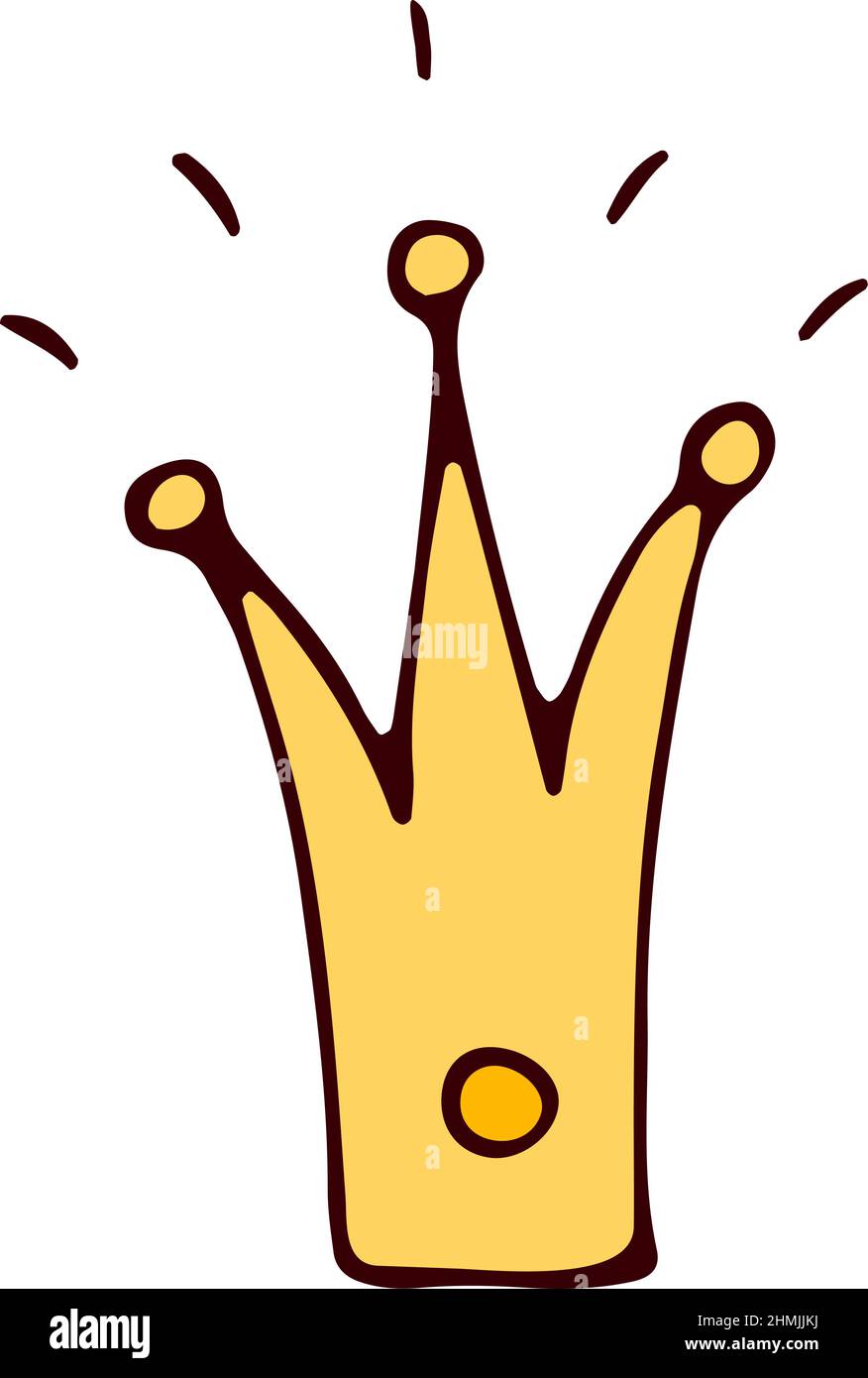 Cute little crown. Princess symbol. Shiny golden royal sign Stock ...