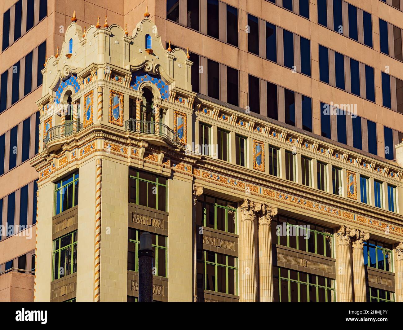 Sunny view of a historical building at Texas Stock Photo - Alamy