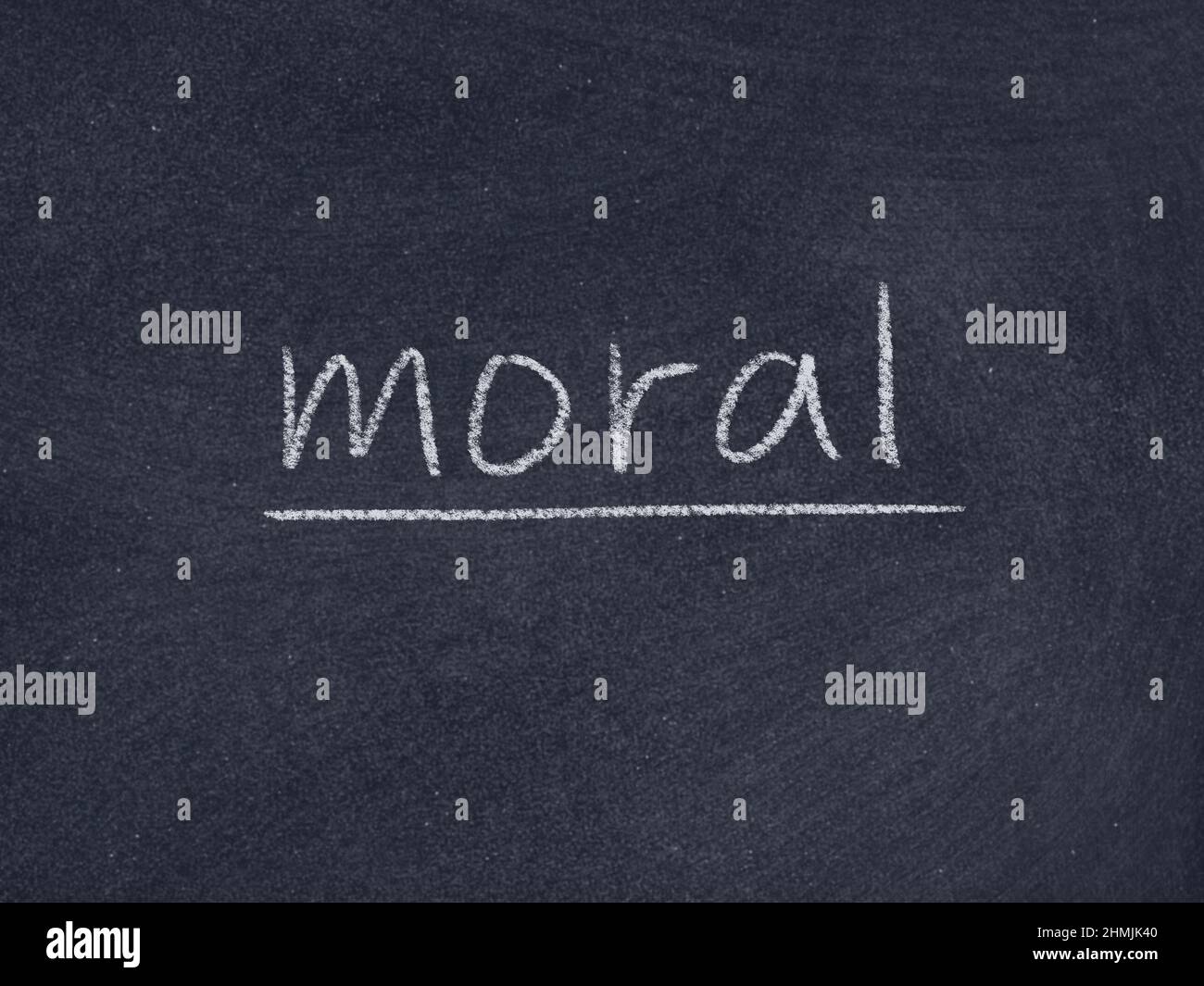 moral concept word on blackboard background Stock Photo - Alamy