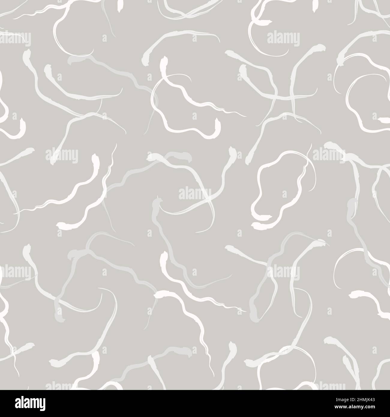 French grey doodle motif linen seamless pattern. Tonal country cottage ...