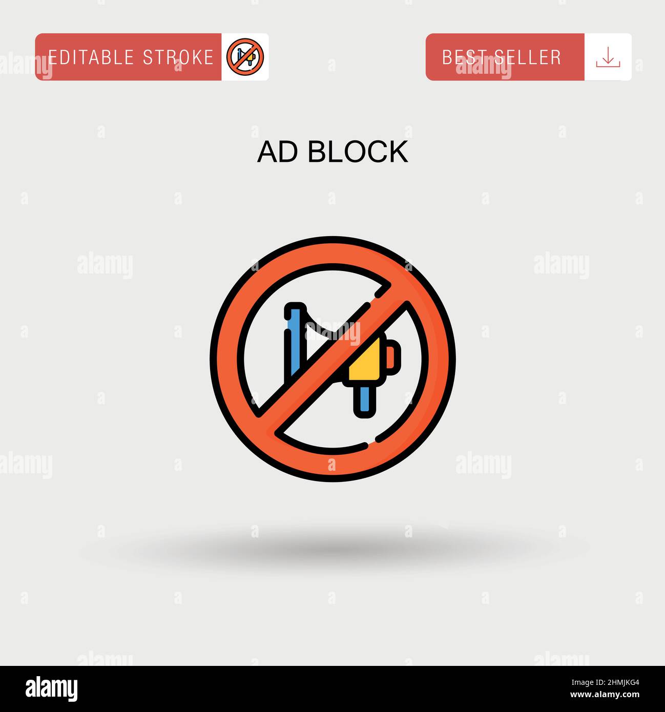 Ad blocker icon no hi-res stock photography and images - Alamy