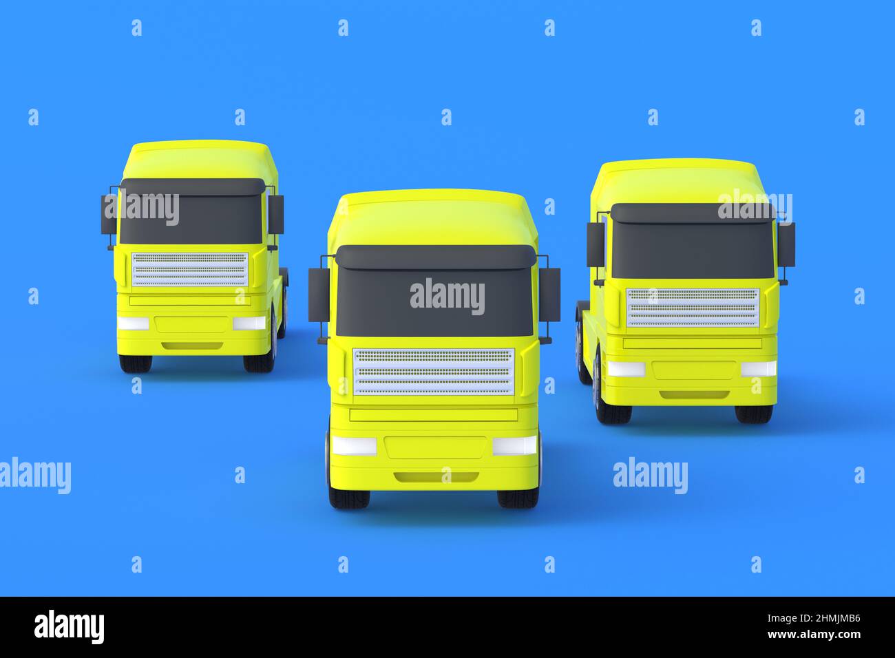 Trucks on blue background. Transport company. Transportation of heavy ...