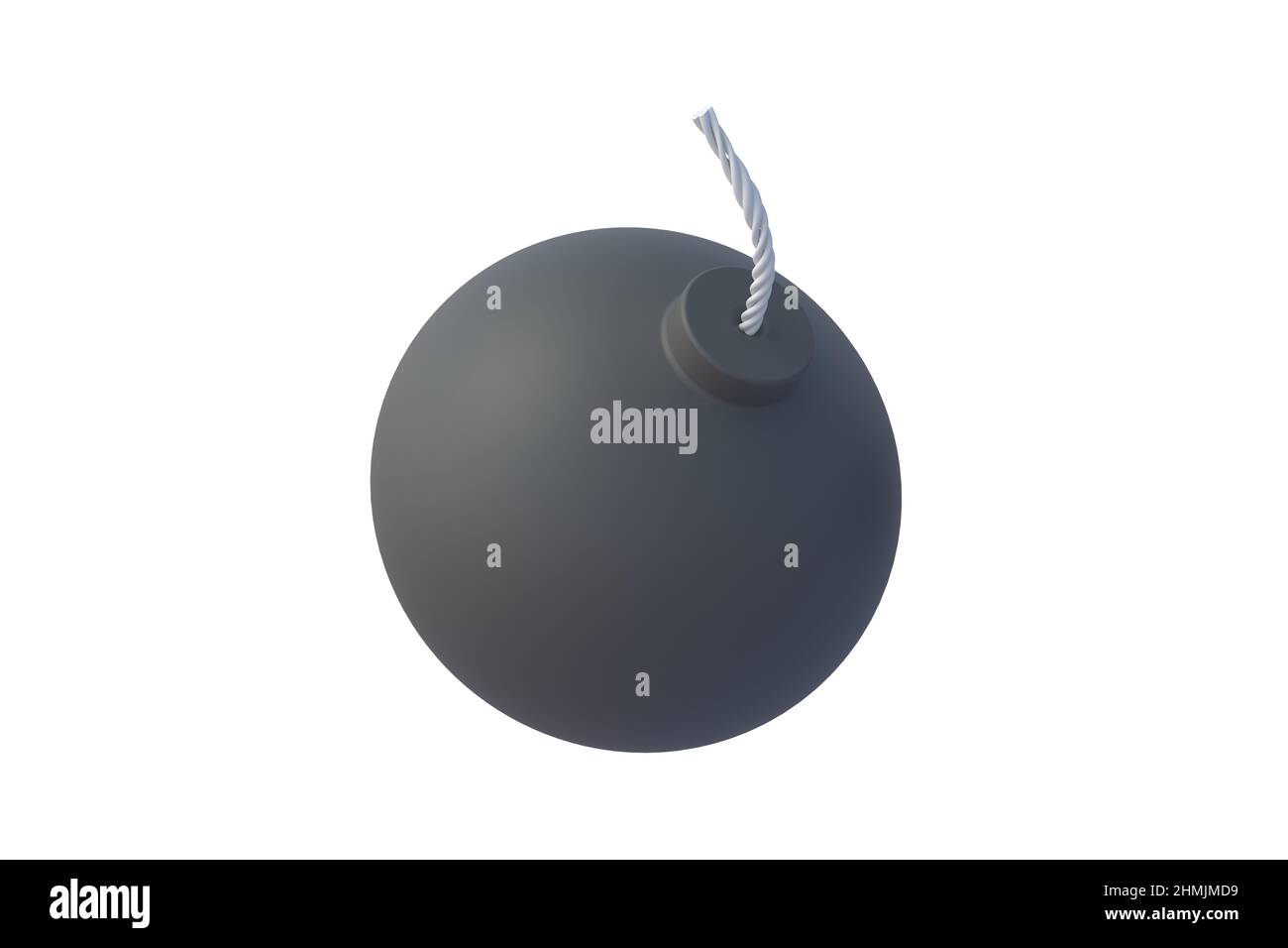 Round old bomb with fuze isolated on white background. 3d render Stock ...