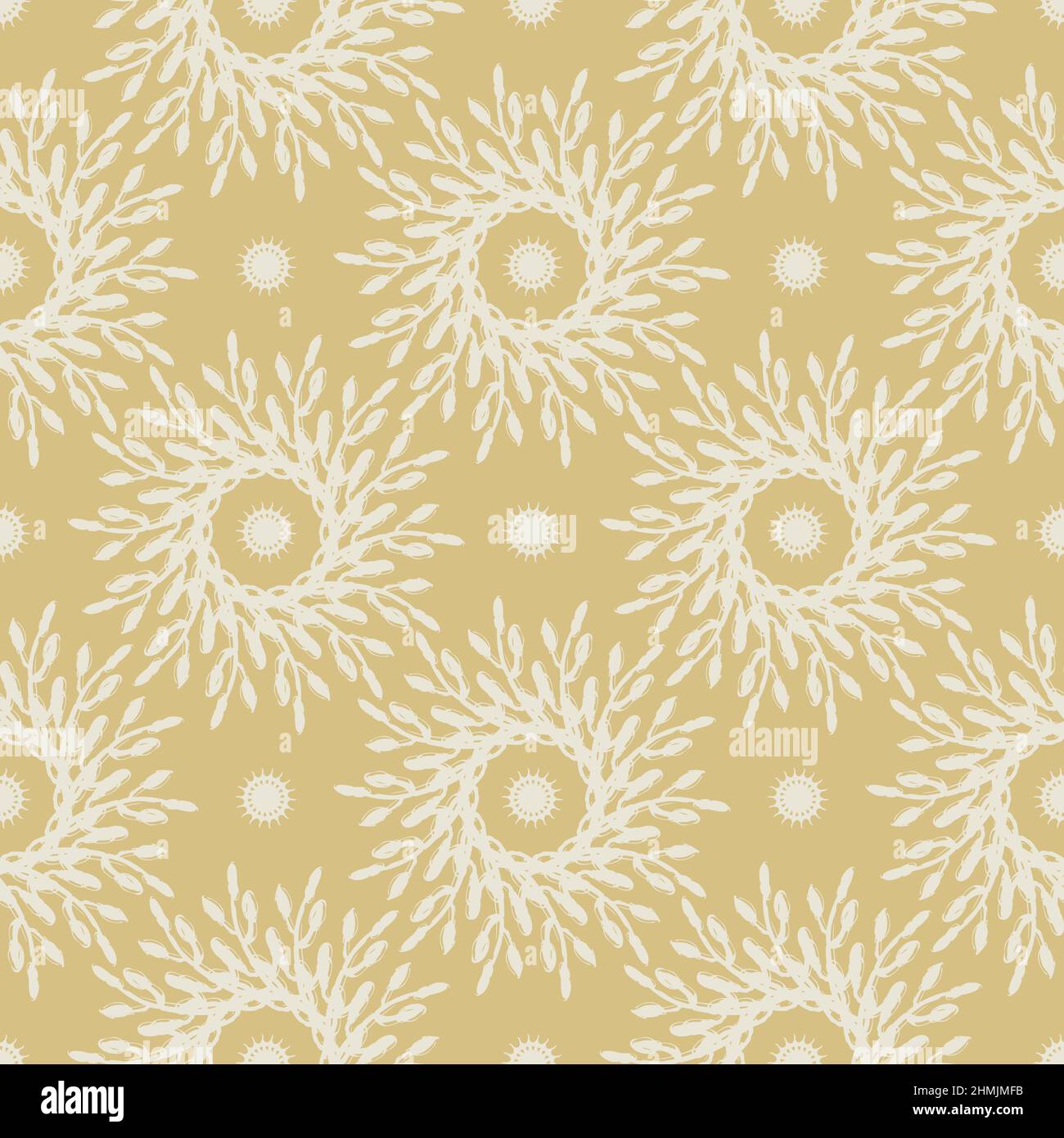 Gender neutral foliage seamless vector background. Simple whimsical ...