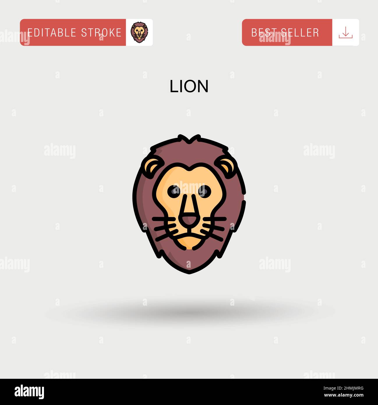 Lion Simple vector icon Stock Vector Image & Art - Alamy