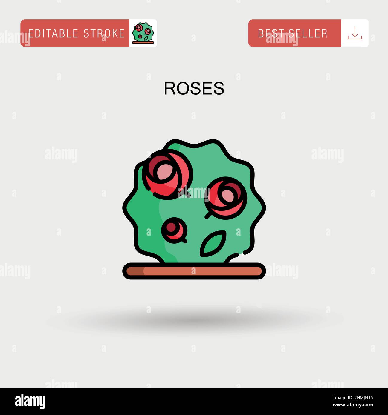 Roses Simple vector icon Stock Vector Image & Art - Alamy