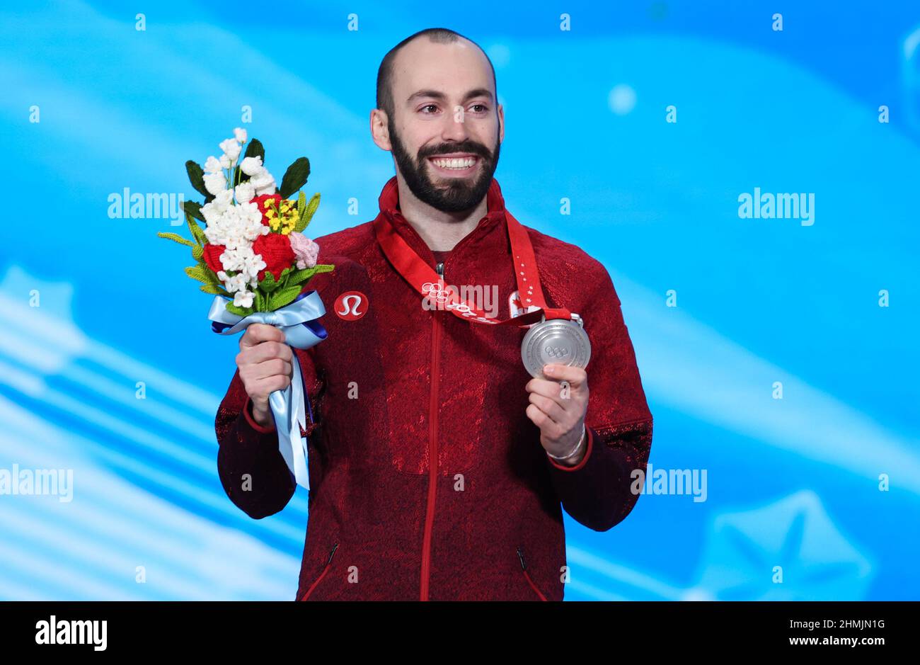 Beijing, China. 10th Feb, 2022. Silver medalist Steven Dubois of Canada ...