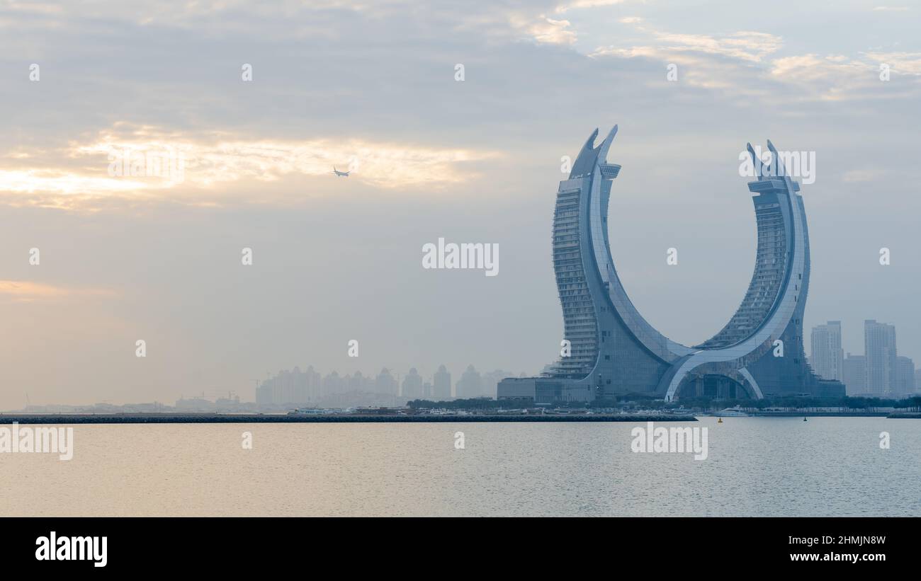 Lusail, Qatar- 19 October 2021: The beautiful newly developing city ...