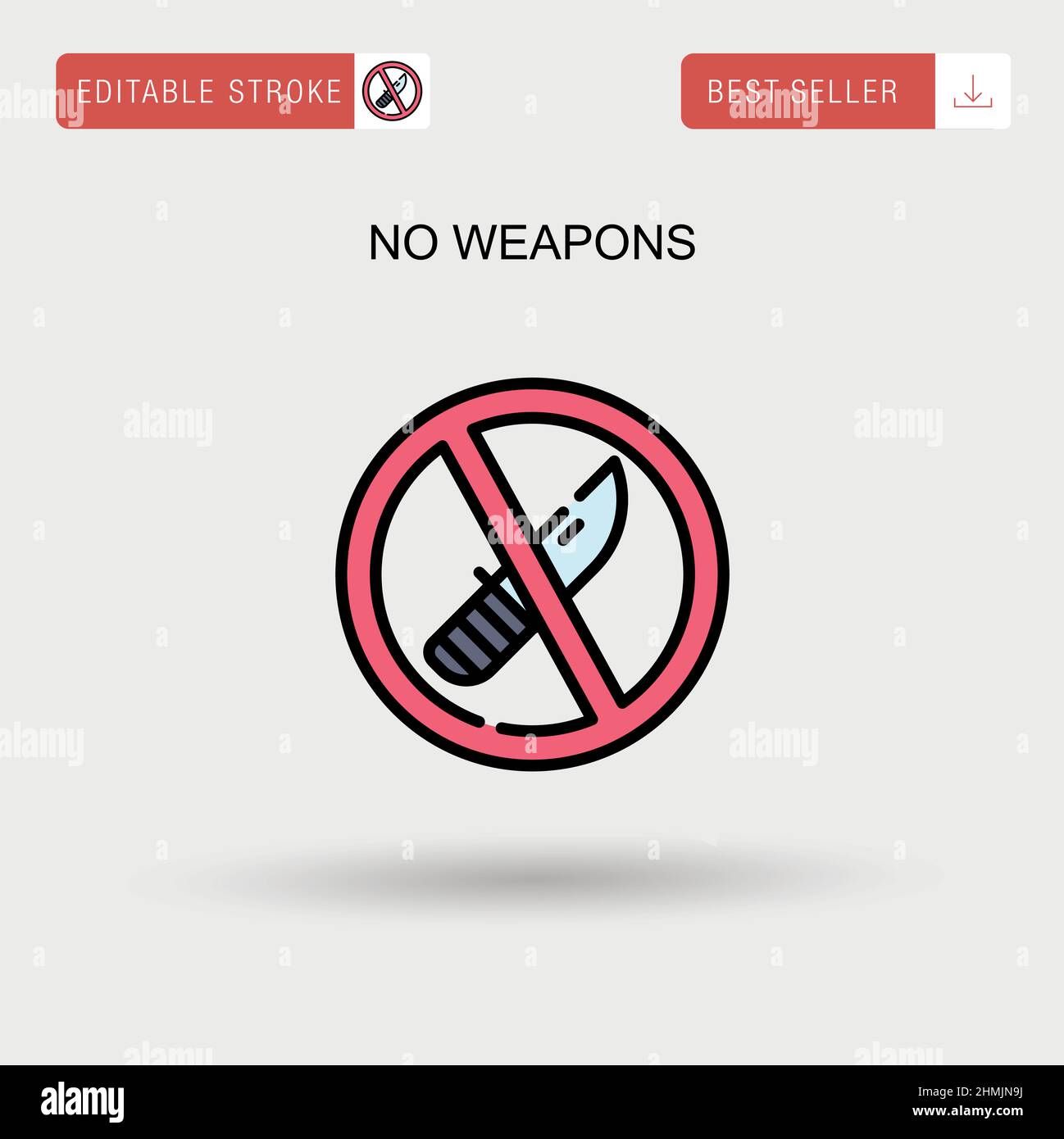 No weapons Simple vector icon Stock Vector Image & Art - Alamy