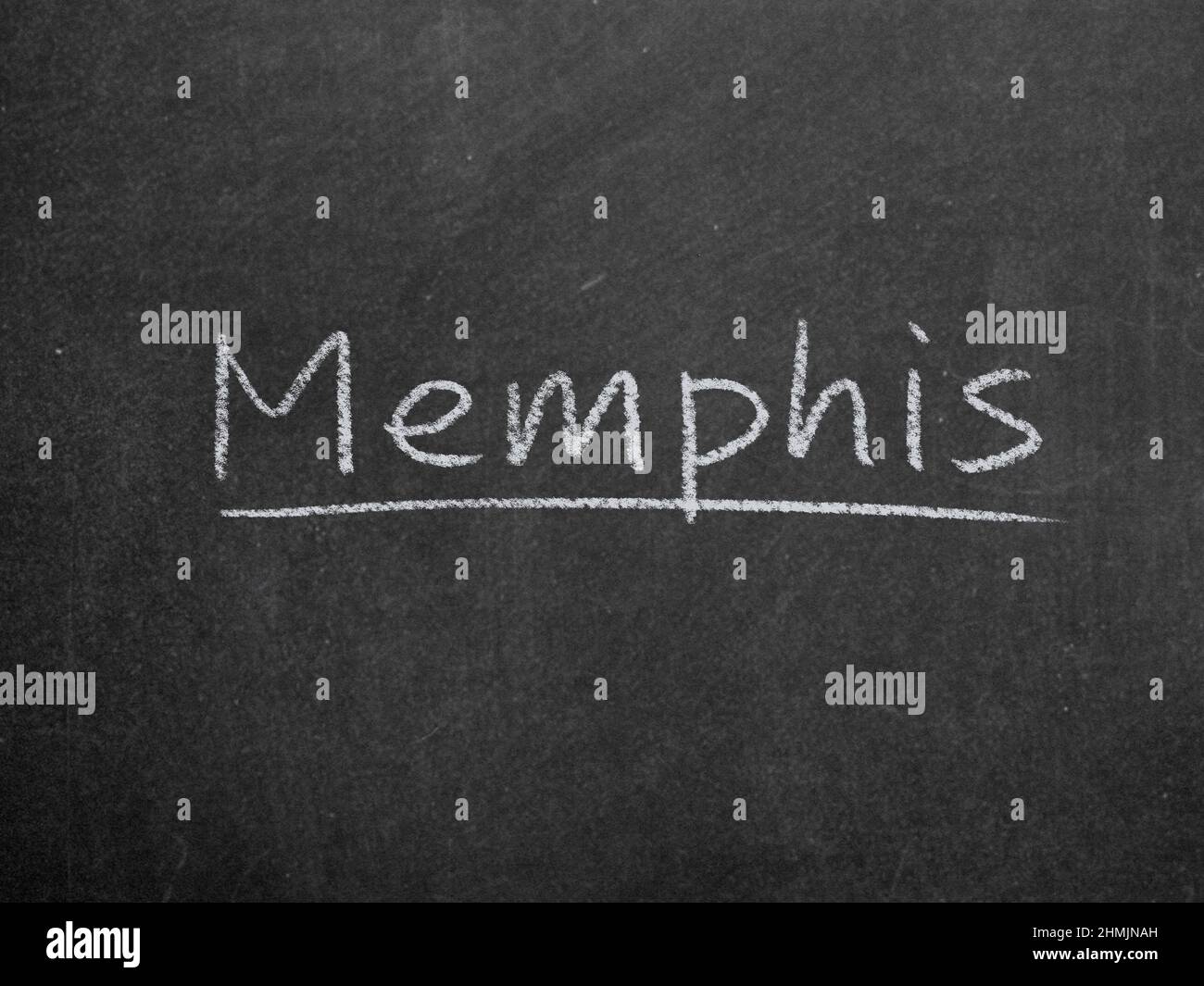 Memphis concept word on blackboard background Stock Photo - Alamy