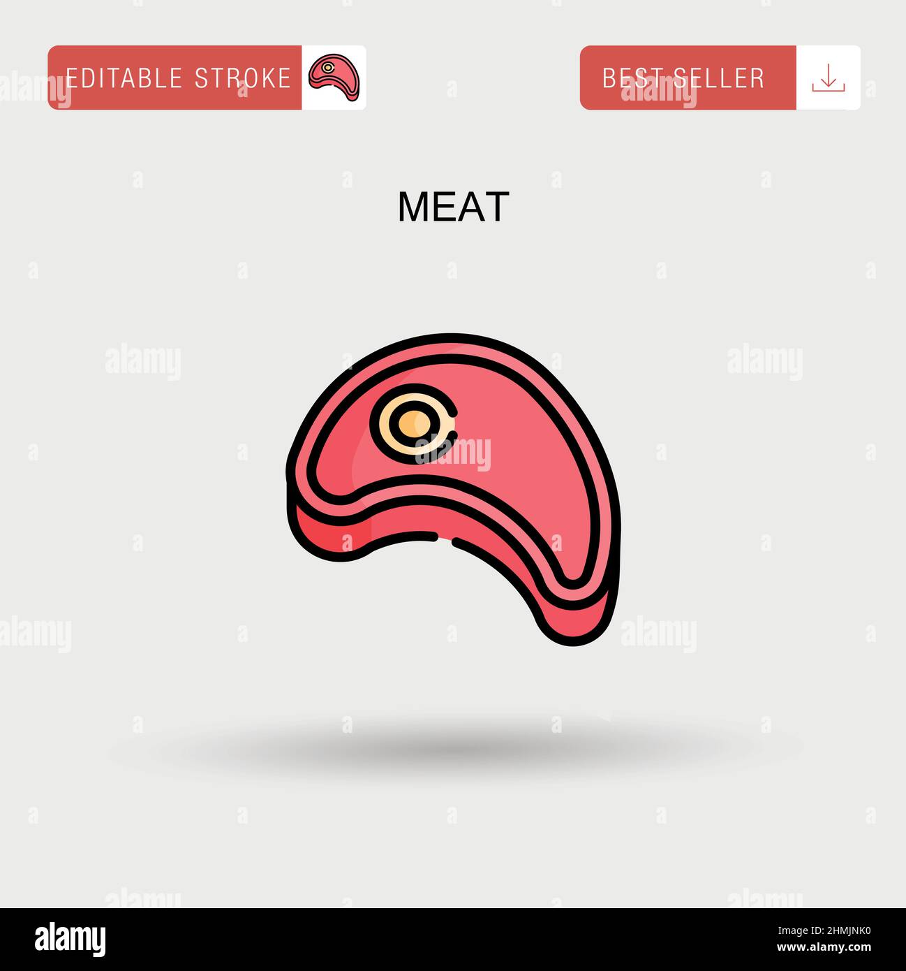 Meat Simple vector icon Stock Vector Image & Art - Alamy