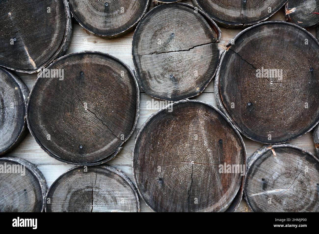 Woodcut from a old oak tree Stock Photo - Alamy