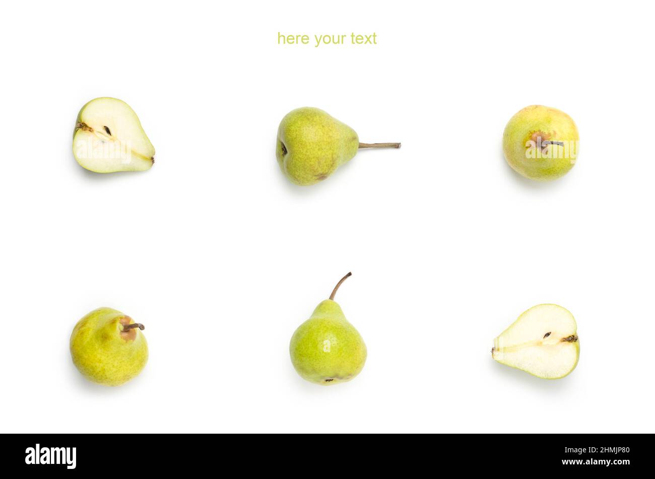 Pears on white background.Useful fruits, close-up in the context Stock ...