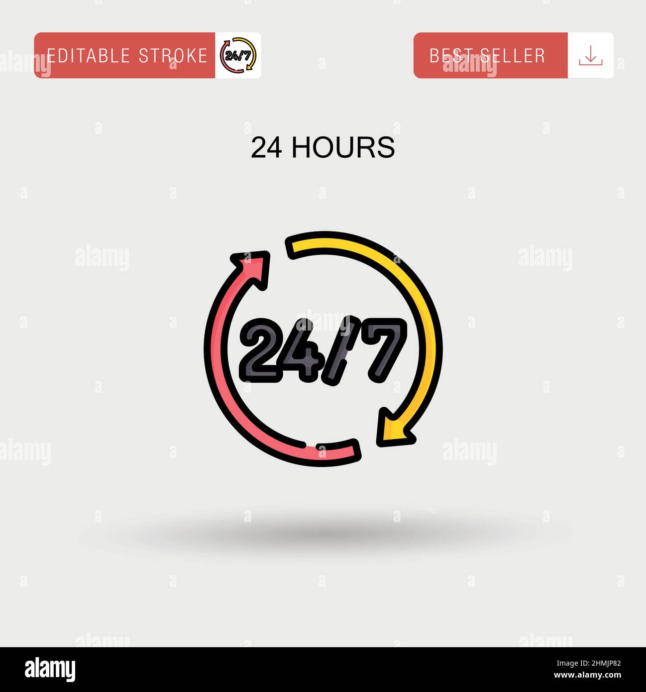 24 hours service sign Stock Vector Images - Alamy
