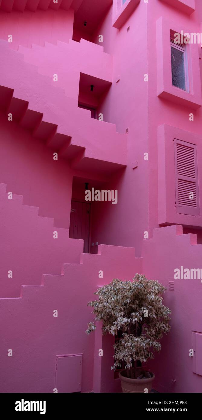 La Muralla Roja,Calpe,Spain Stock Photo - Alamy