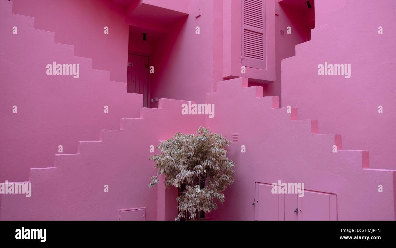 La Muralla Roja,Calpe,Spain Stock Photo - Alamy
