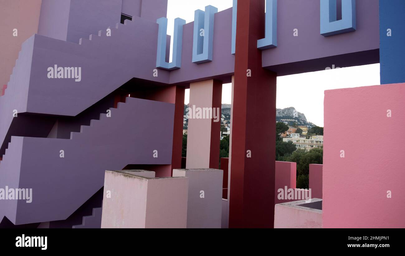 La Muralla Roja,Calpe,Spain Stock Photo - Alamy