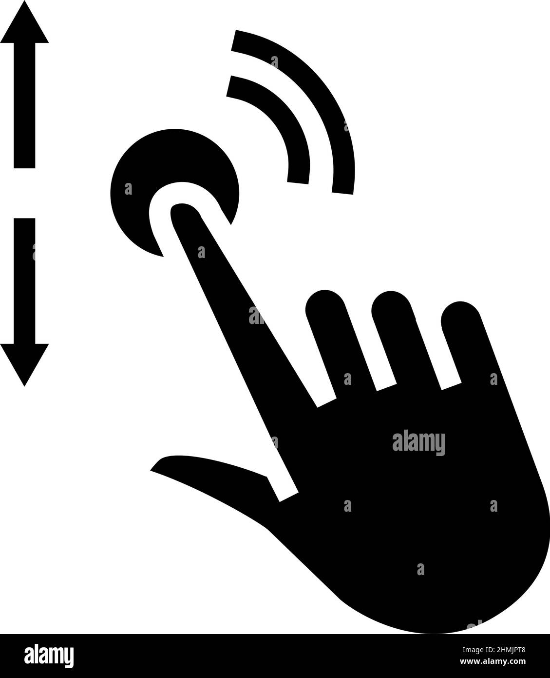 gesture hand scroll glyph icon vector illustration Stock Vector Image ...