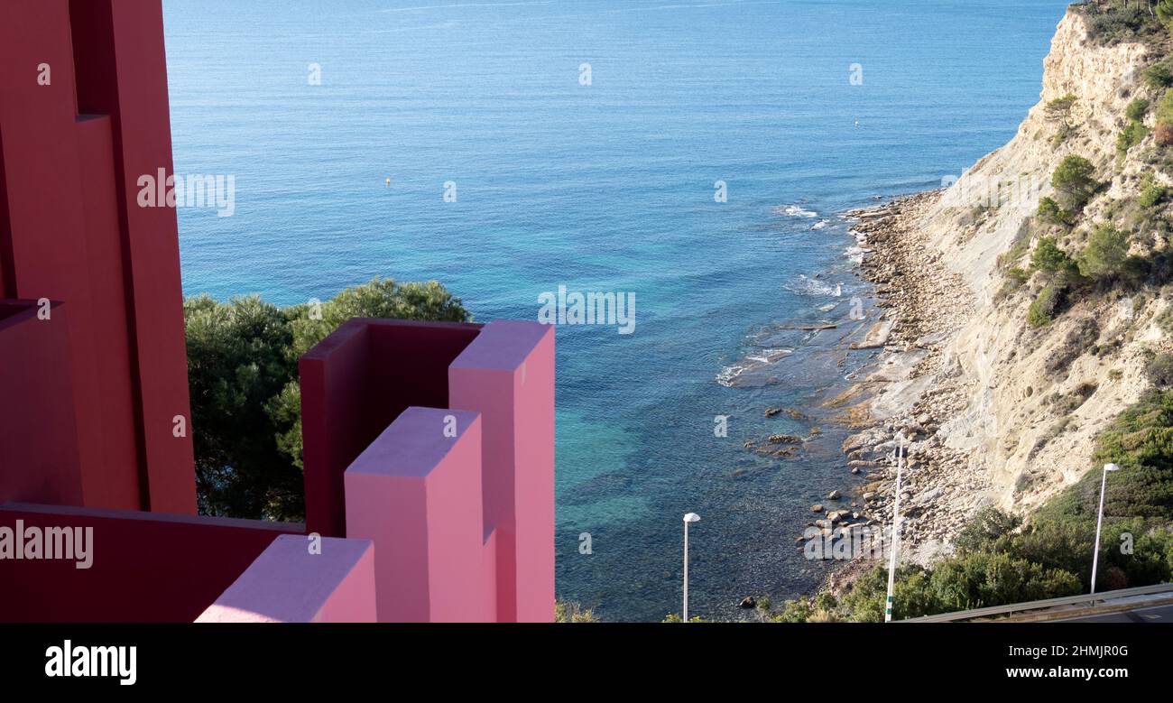 La Muralla Roja,Calpe,Spain Stock Photo - Alamy