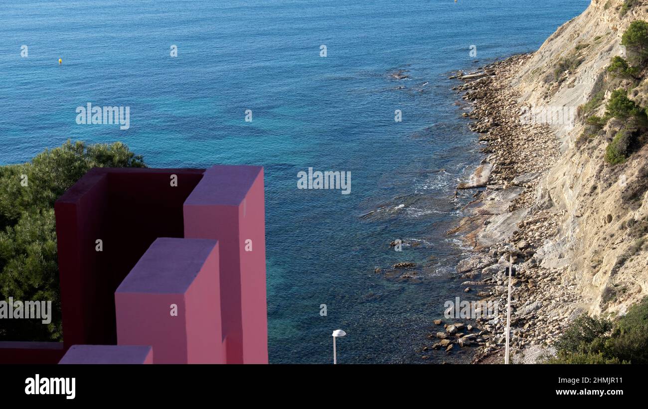 La Muralla Roja,Calpe,Spain Stock Photo - Alamy
