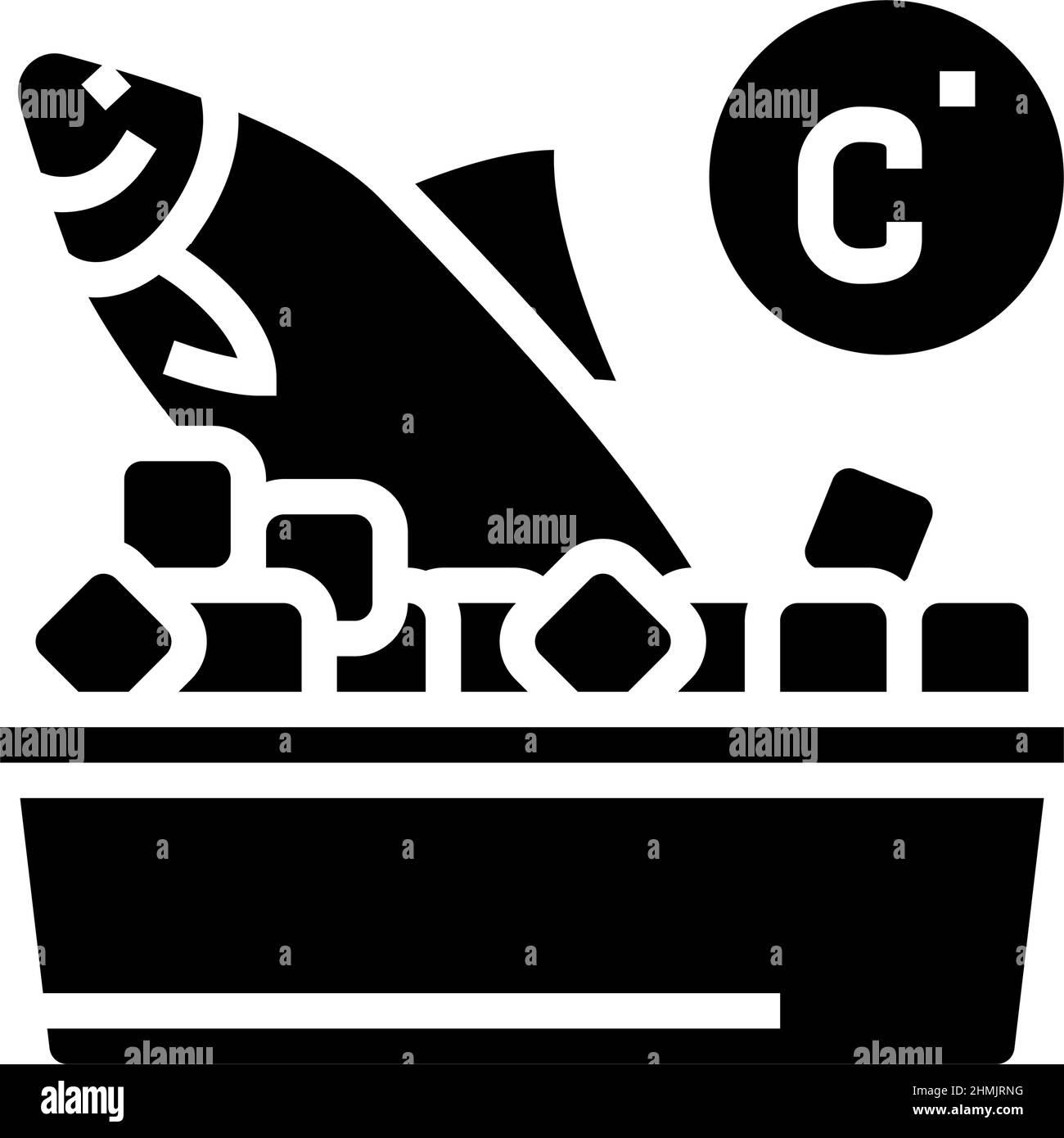 frozen seafood glyph icon vector illustration Stock Vector Image & Art ...