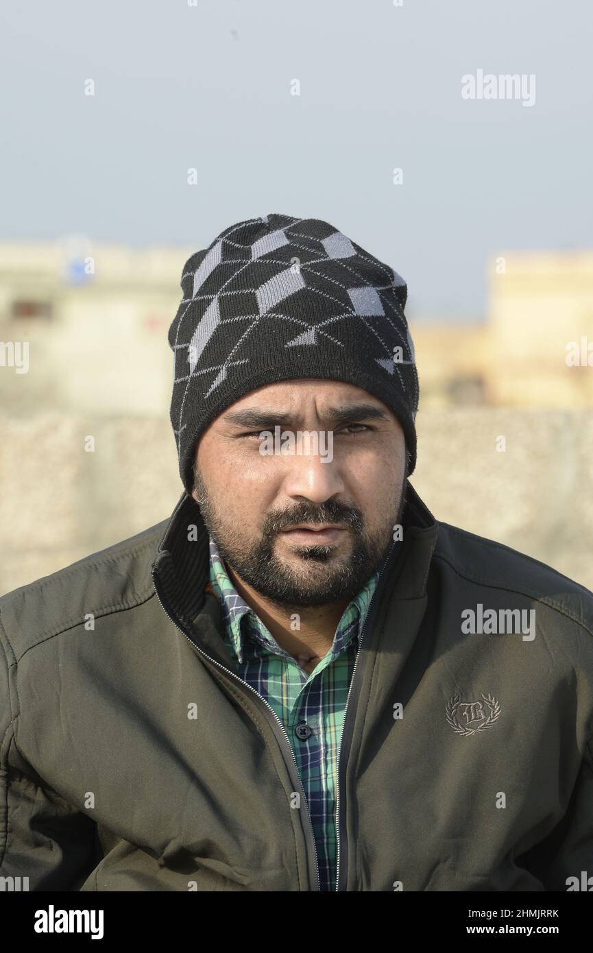 Islamabad. 3rd Feb, 2022. Pakistani student Ali Husnain from Pakistan's Gilgit-Baltistan region ...