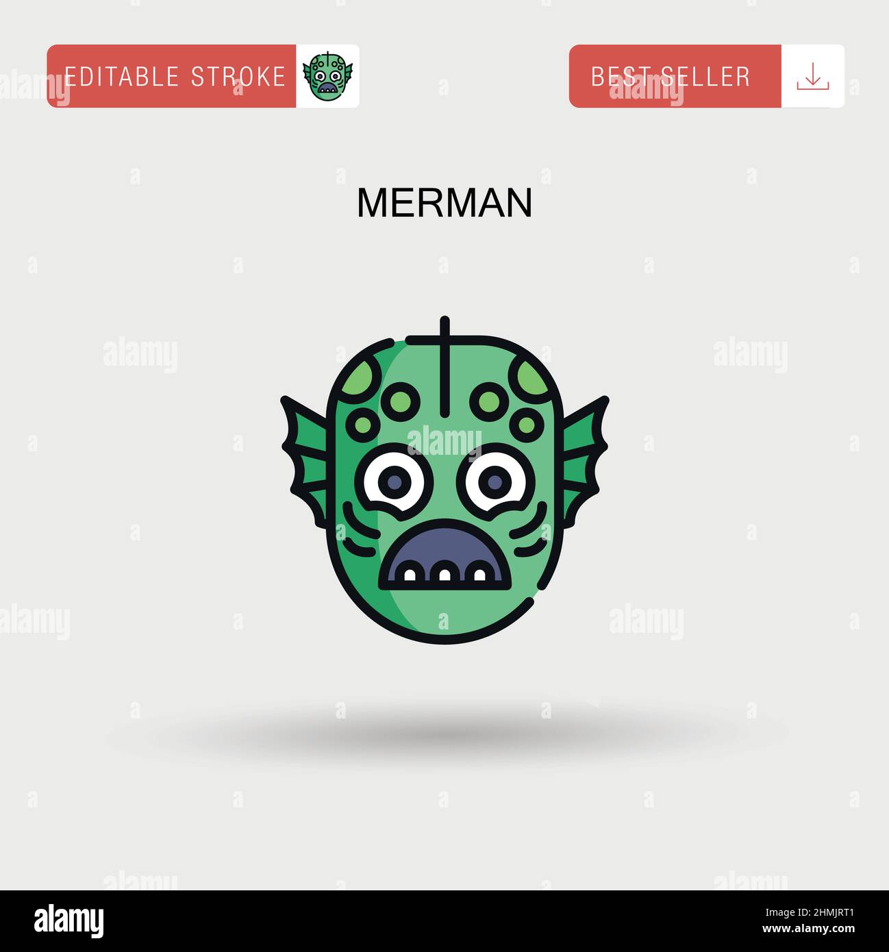 Merman Simple Vector Icon Stock Vector Image And Art Alamy