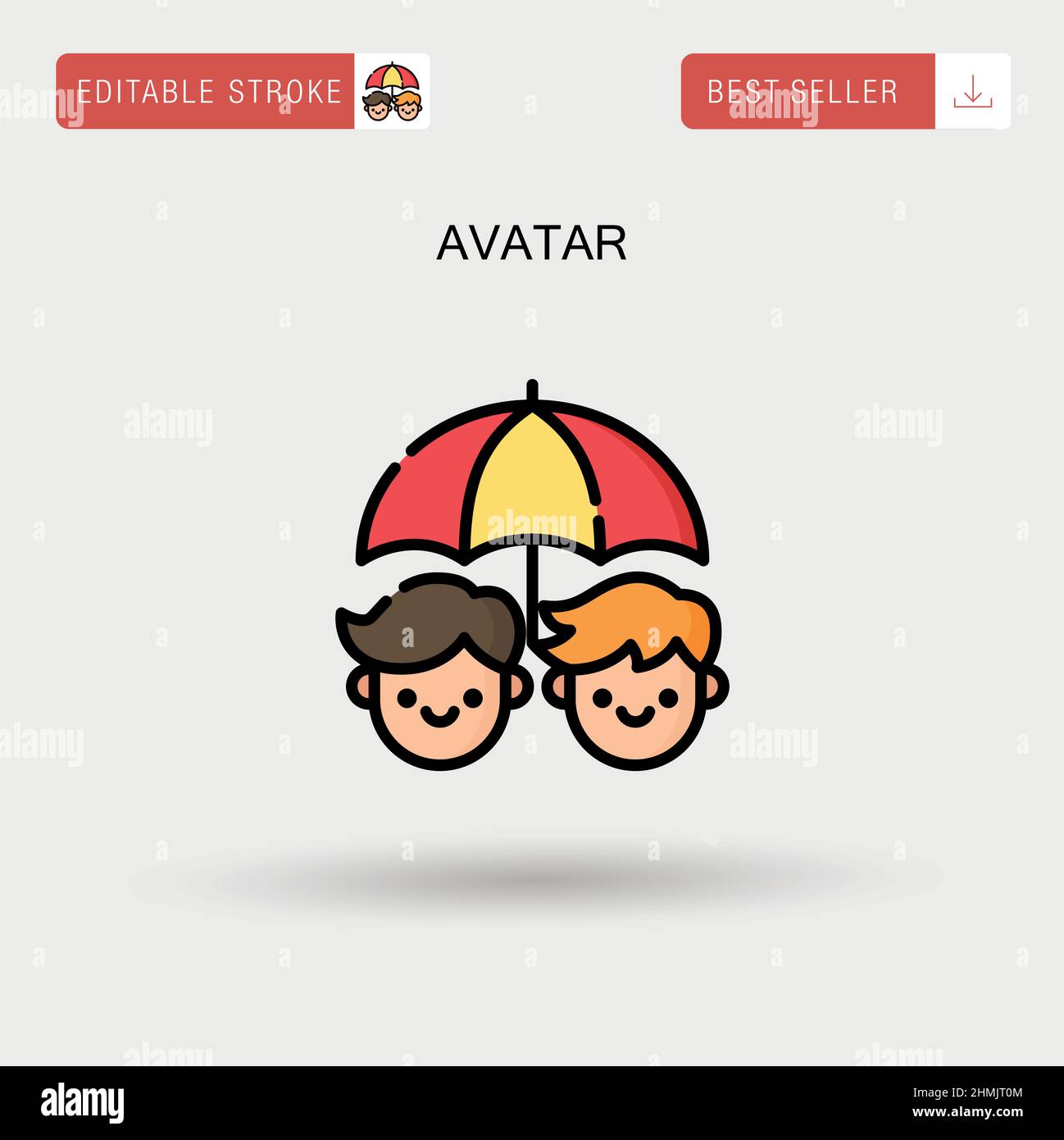 Simple avatar collection flat cartoon hi-res stock photography and ...