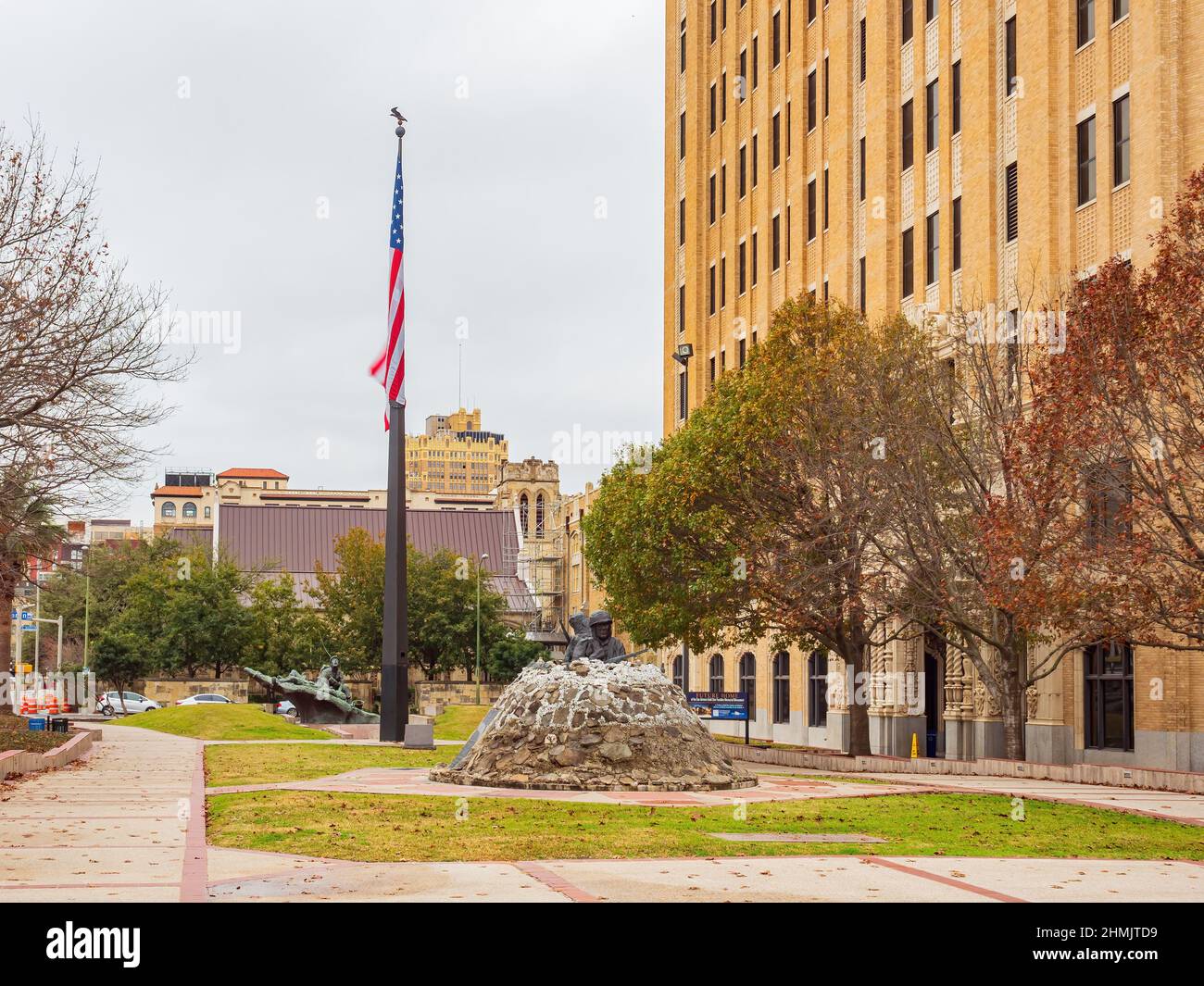 Texas, FEB 2 2022 - Overcast view of the Vietnam War Memorial Stock ...