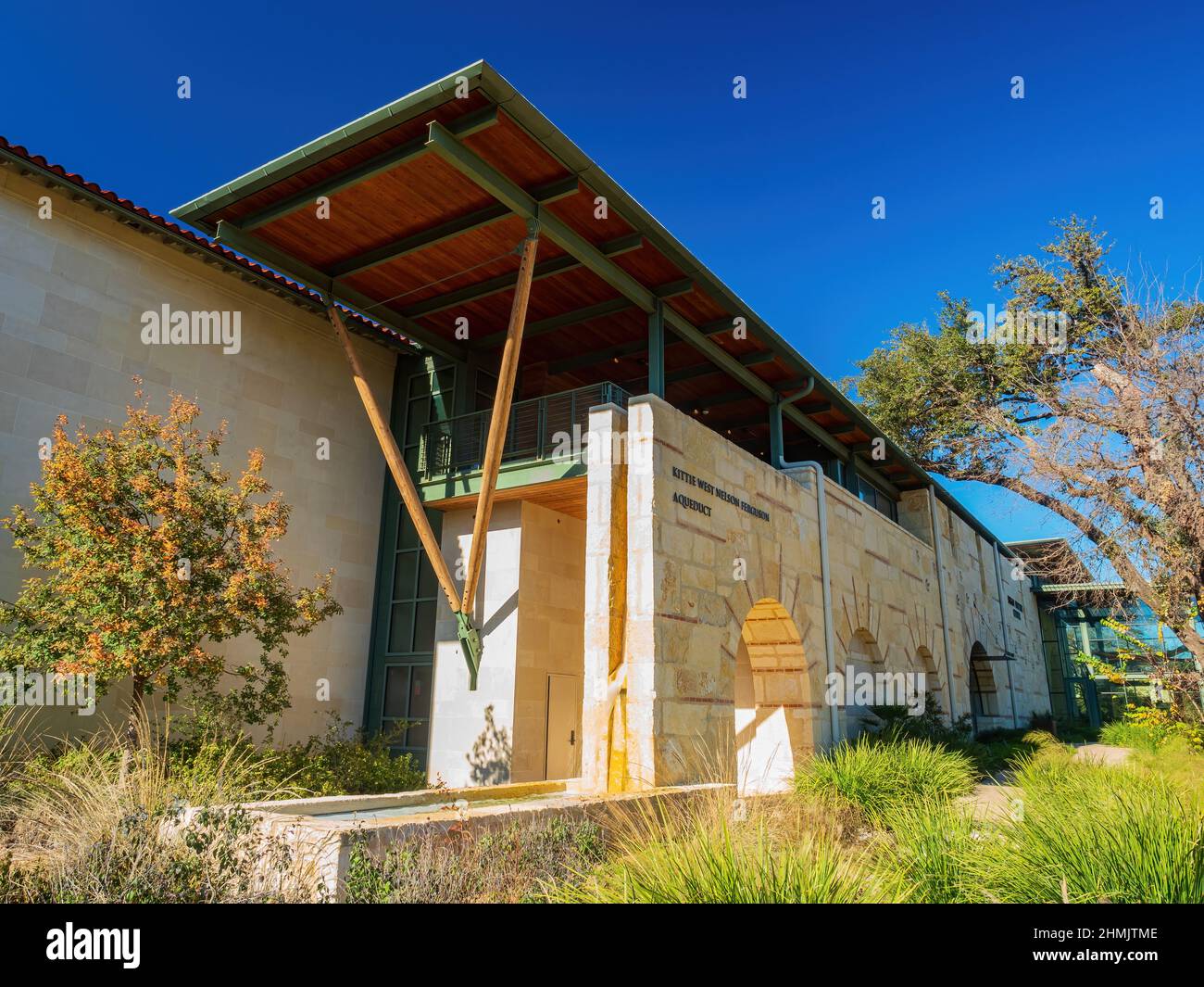 Texas, FEB 4 2022 - Sunny exterior view of the Kittie West Nelson ...