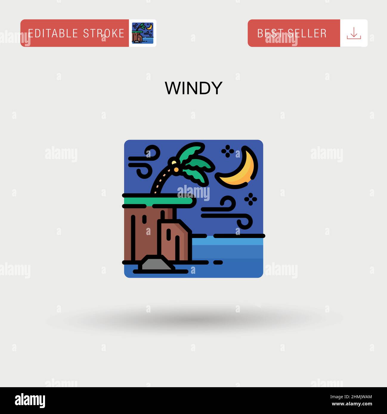 Windy cloud cartoon hi-res stock photography and images - Alamy