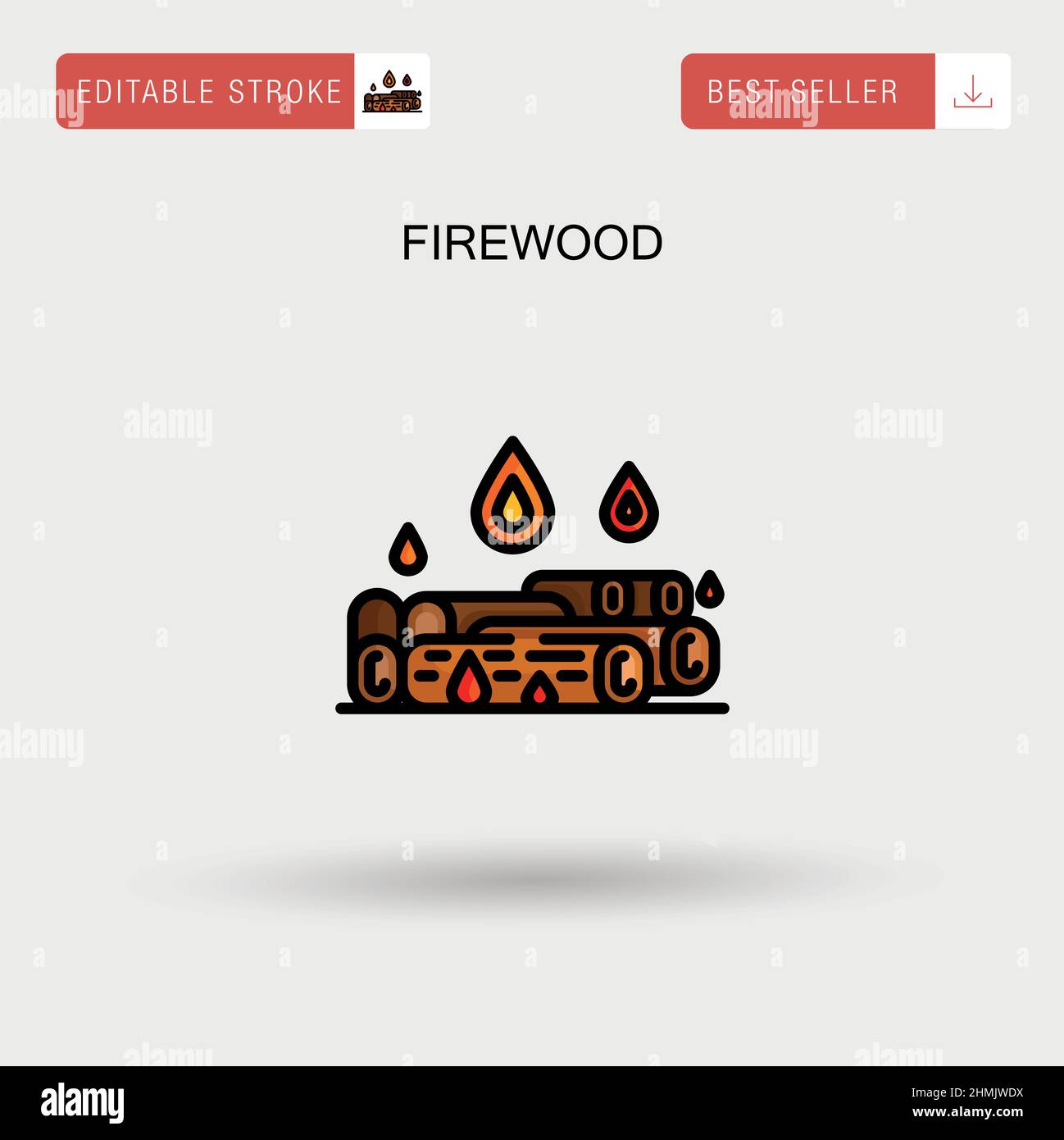 Firewood outdoor background natural Stock Vector Images - Alamy