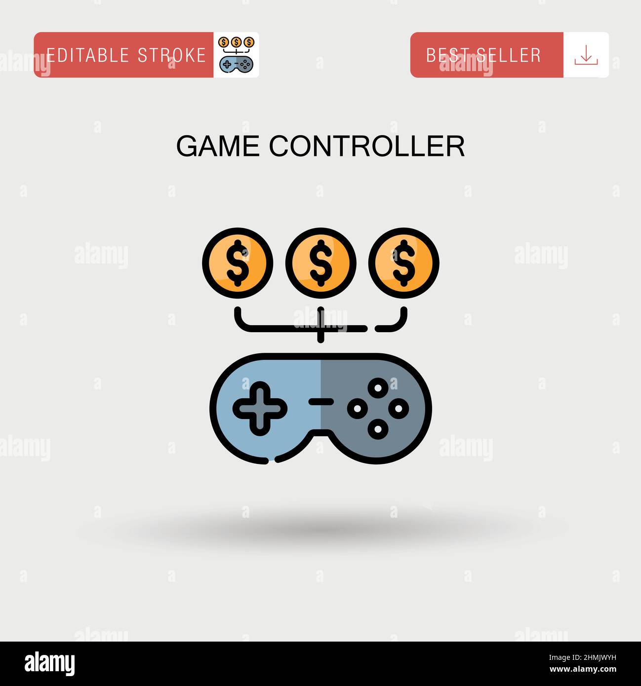 Game controller Simple vector icon Stock Vector Image & Art - Alamy