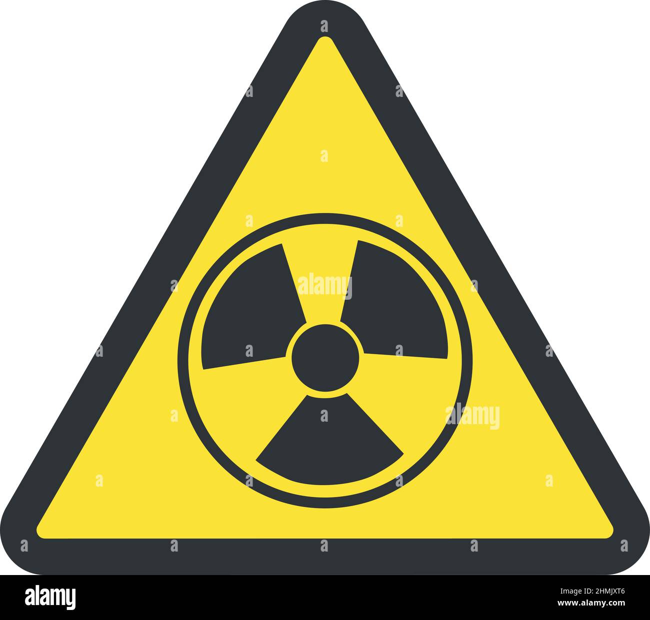 Yellow hazard triangle. Danger sign. Attention symbol isolated on white ...