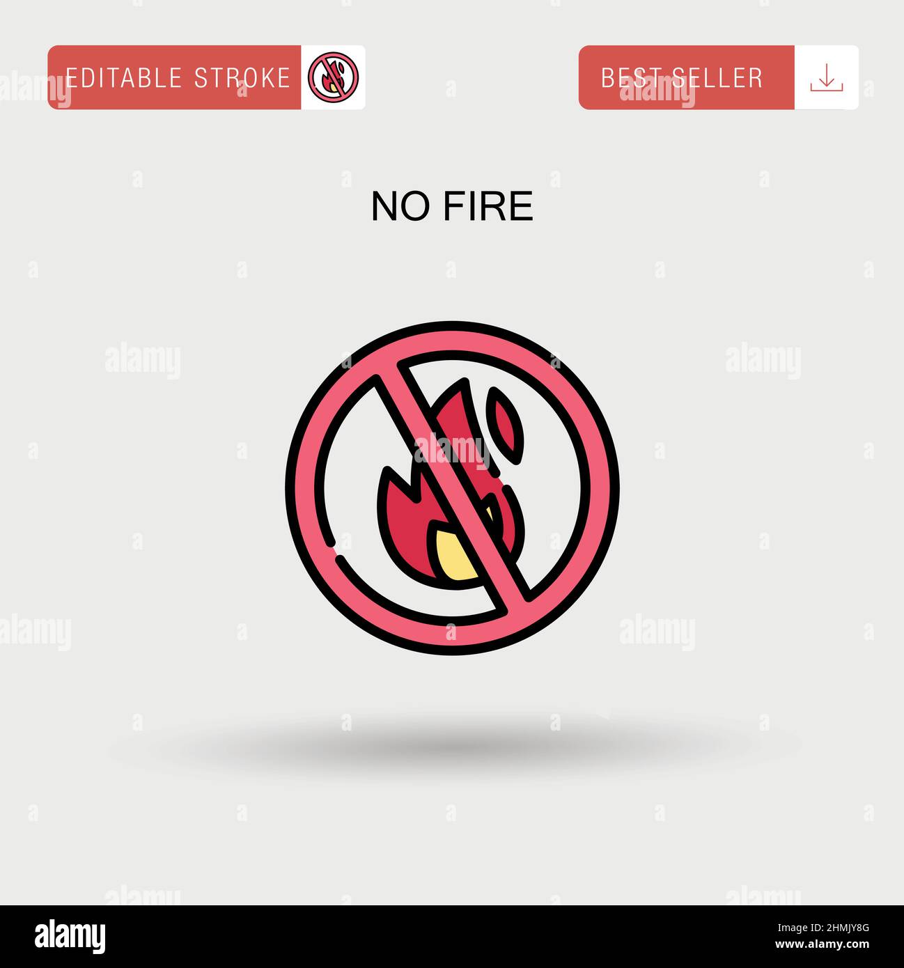 Warning sign no fire Stock Vector Images - Alamy