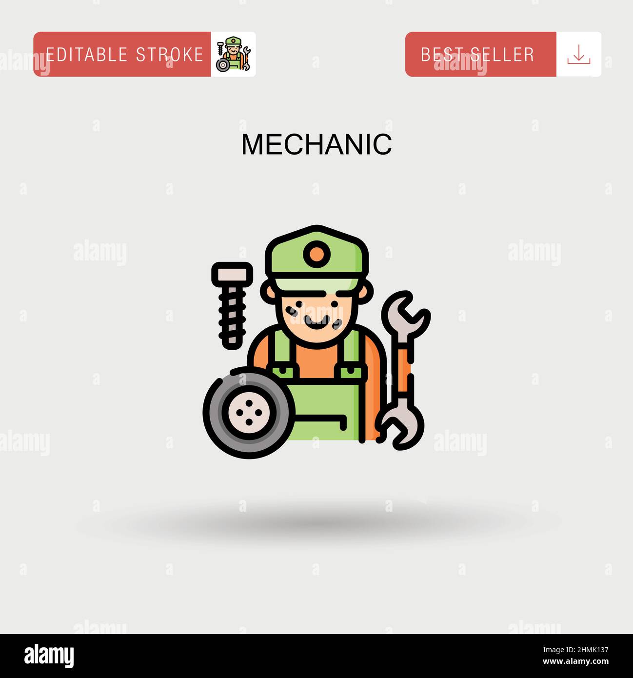 Mechanic Simple vector icon Stock Vector Image & Art - Alamy
