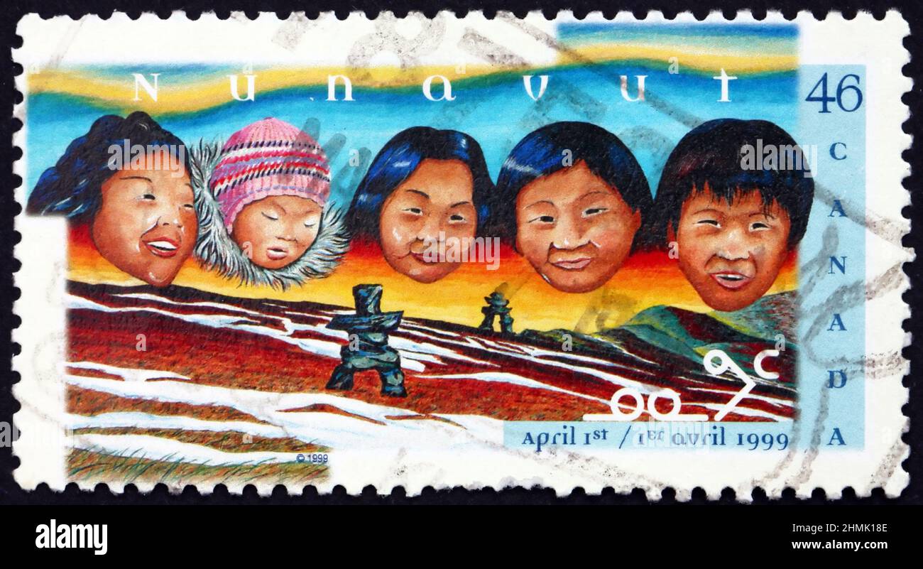 CANADA - CIRCA 1999: a stamp printed in Canada dedicated to creation of ...