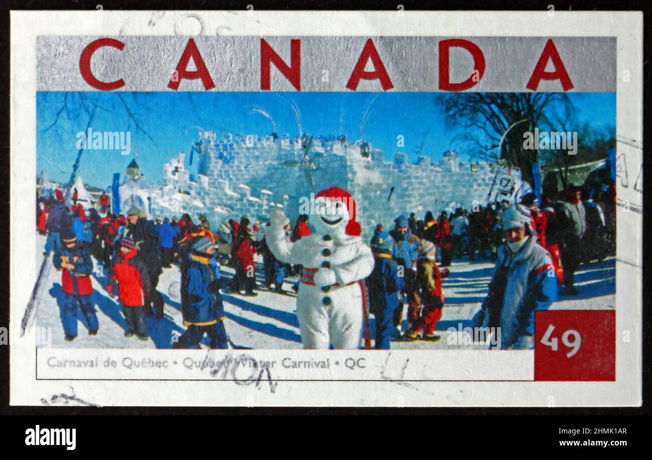 CANADA - CIRCA 2004: a stamp printed in Canada shows Quebec Winter ...