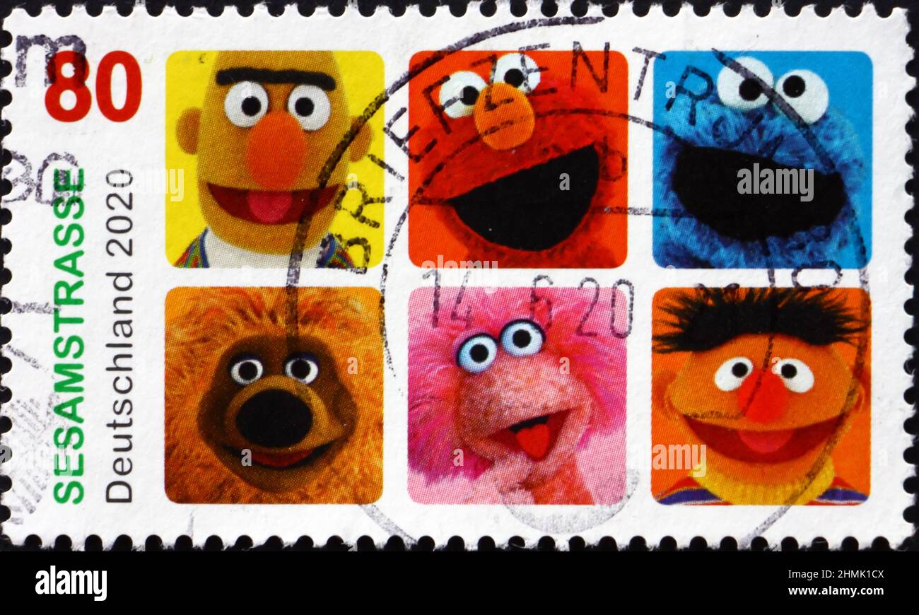 GERMANY - CIRCA 2020: a stamp printed in Germany shows Puppets from ...