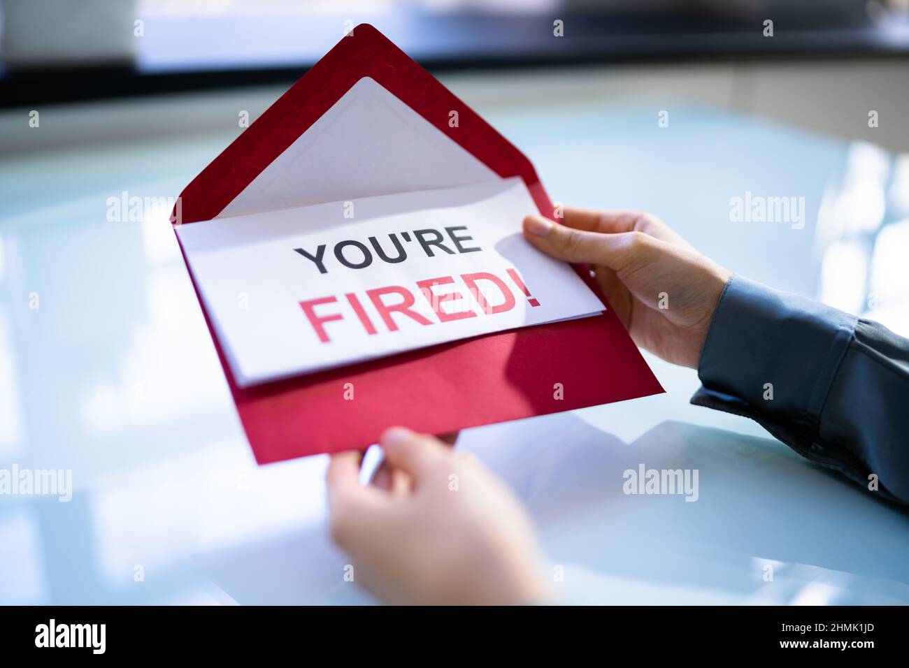 African Business Woman Reading Sad Corporate Layoff Letter Stock Photo ...