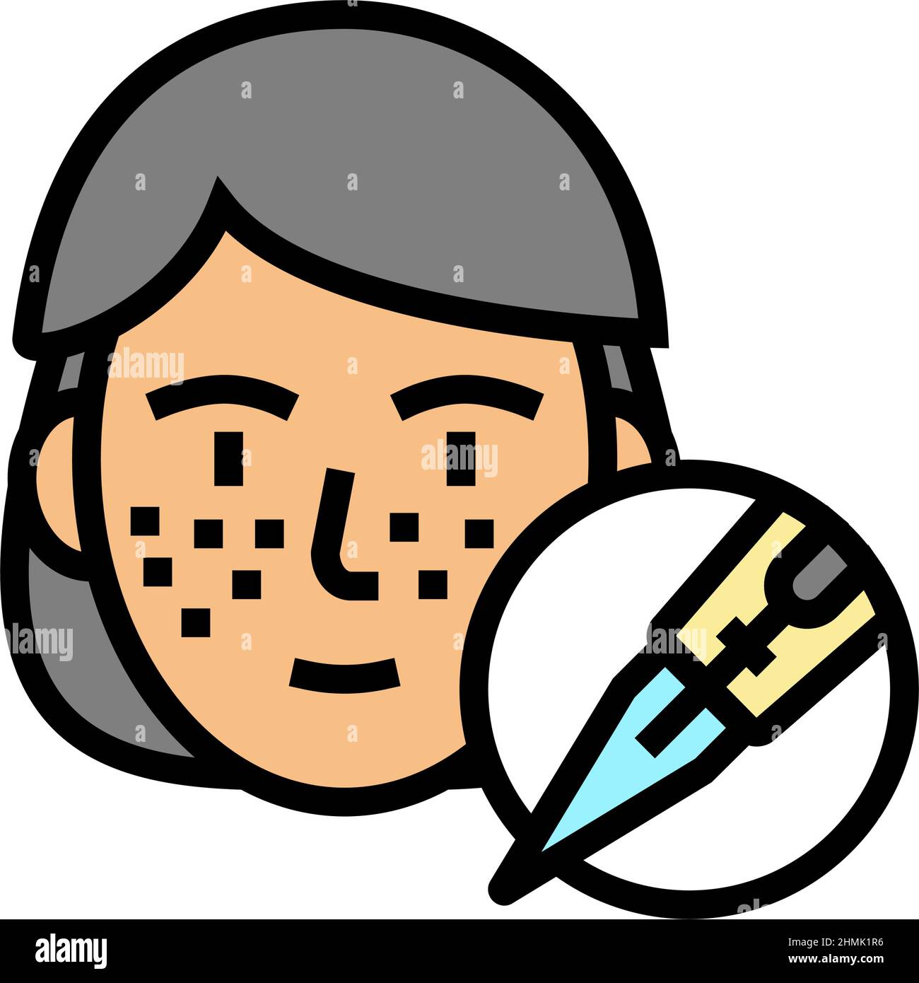 freckle tattoo color icon vector illustration Stock Vector Image & Art ...