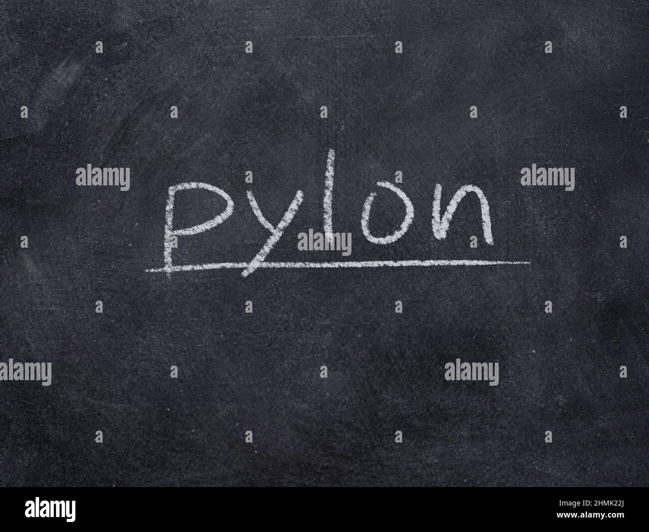 pylon concept word on blackboard background Stock Photo - Alamy