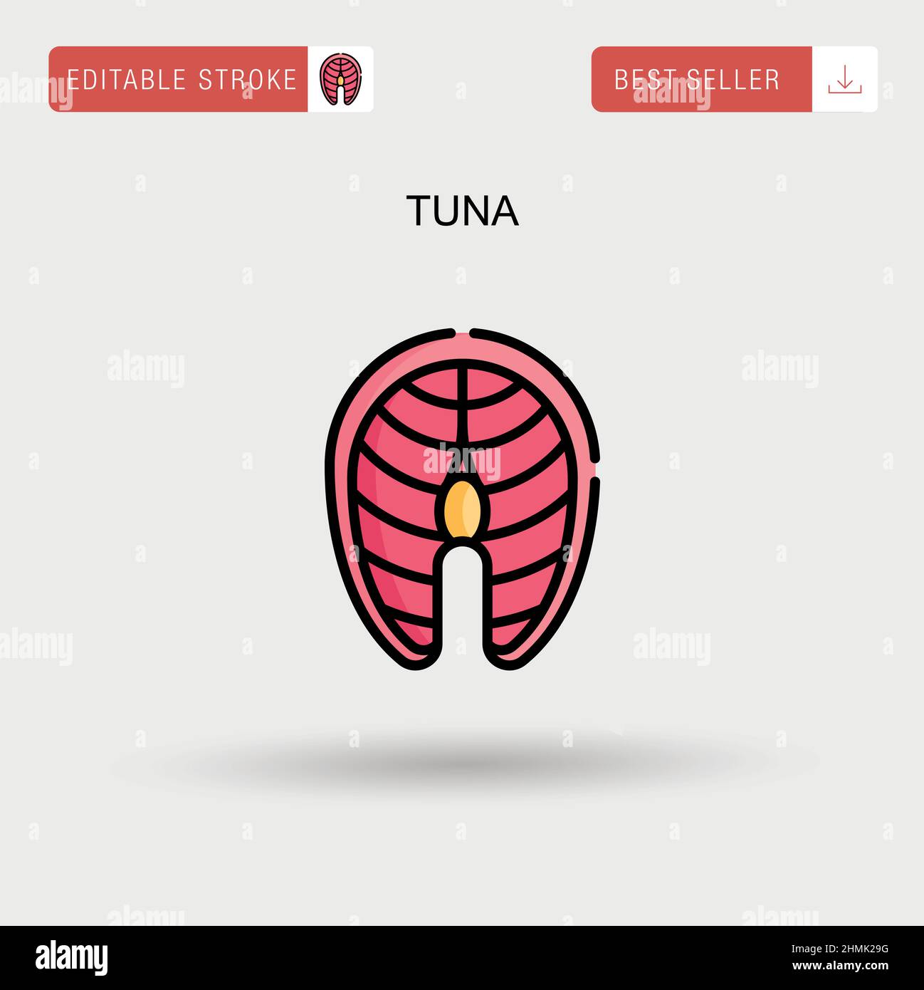 Tuna Simple vector icon Stock Vector Image & Art - Alamy